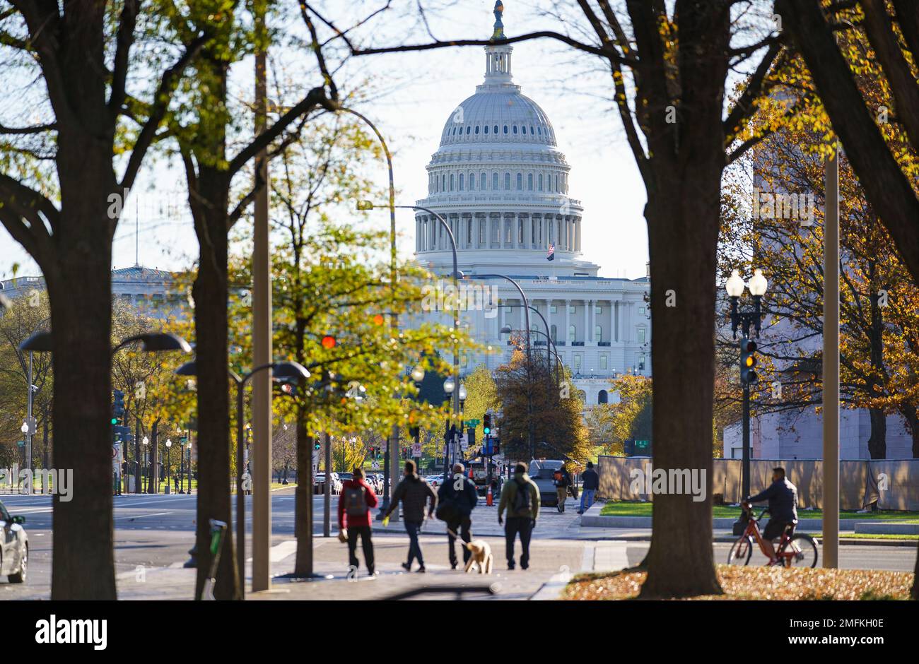 The Capitol is seen in Washington, Monday, Nov. 16, 2020, as the House ...