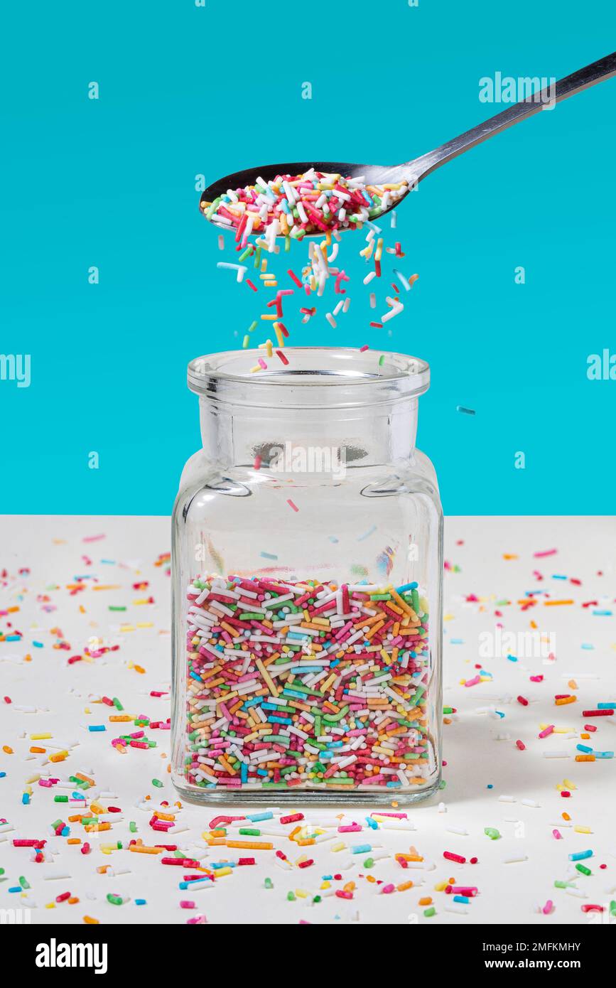Confectionery sprinkles included. Modern food concept. Advertisement ...