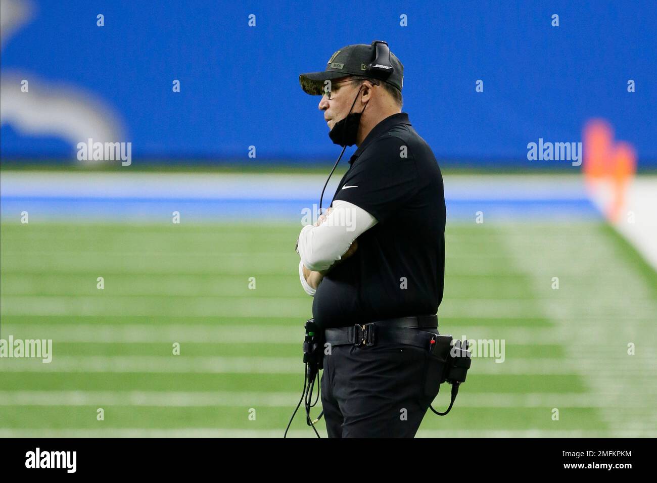 Washington Football Team head coach Ron Rivera watches against the ...