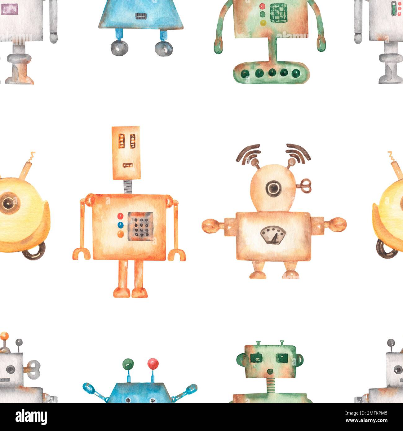 Watercolor Space seamless Paper, Planets, Star, Moon, Astronaut paper ...