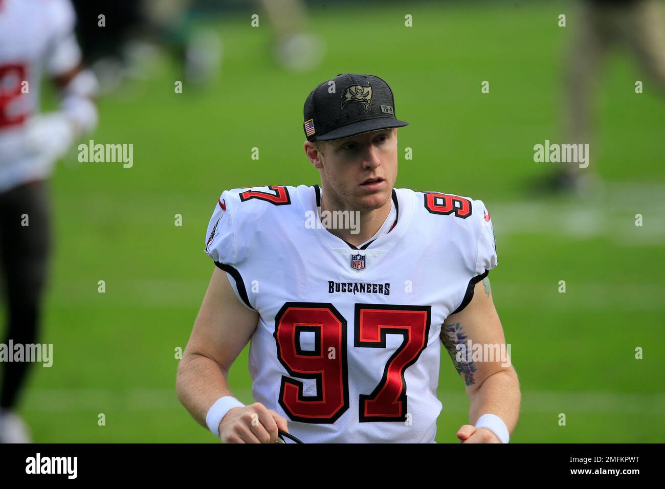 Tampa Bay Buccaneers long snapper Zach Triner (97) leaves the field ...