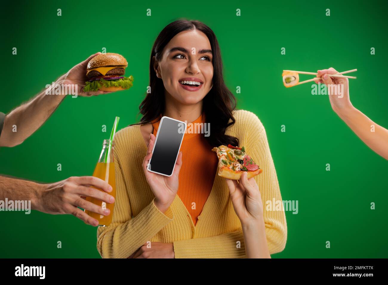 Green screen snacks hi-res stock photography and images - Alamy