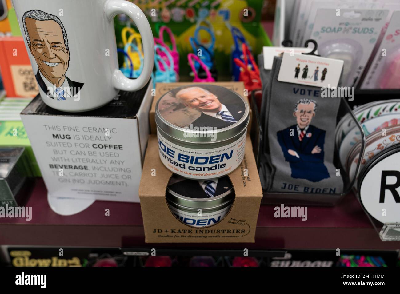 A display of President-elect Joe Biden and Jill Biden books and ...