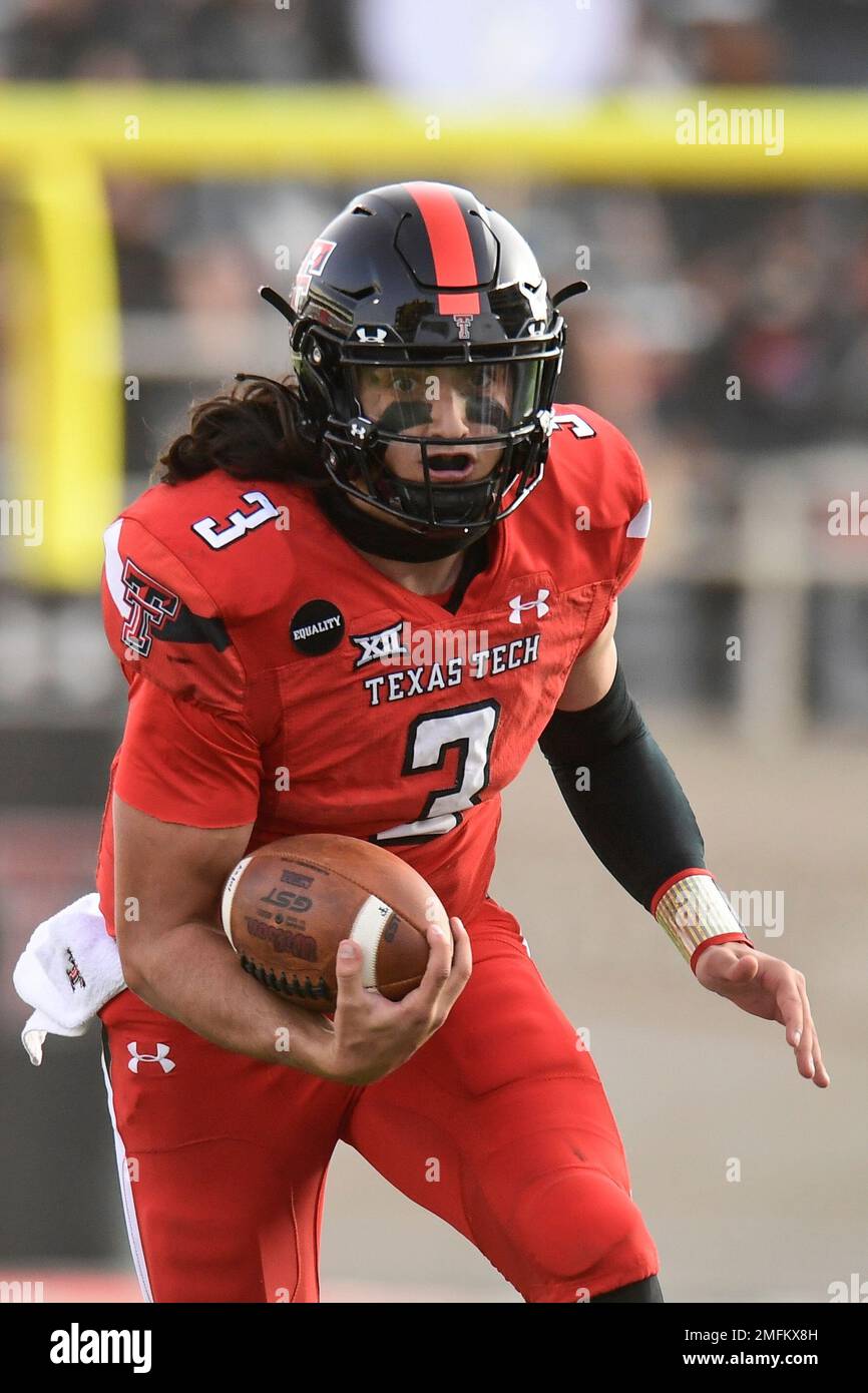 Texas Tech quarterback Henry Colombi (3) runs the ball during the first ...