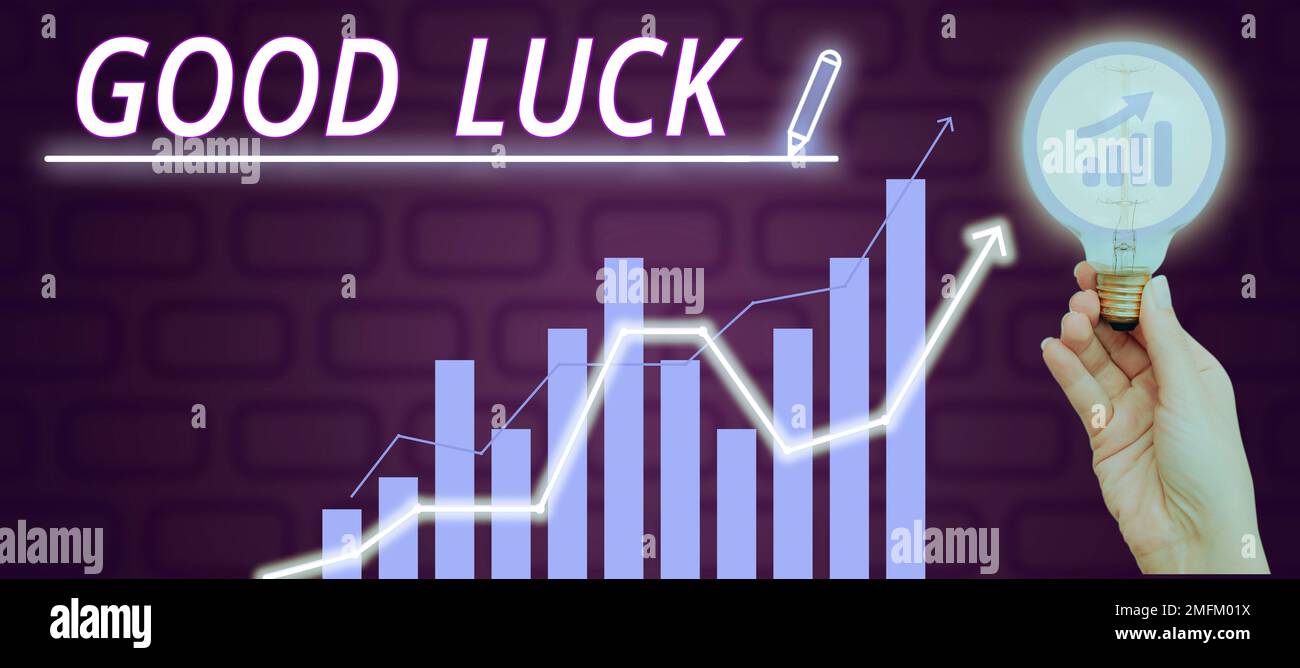 Conceptual caption Good Luck. Business idea A positive fortune or a ...