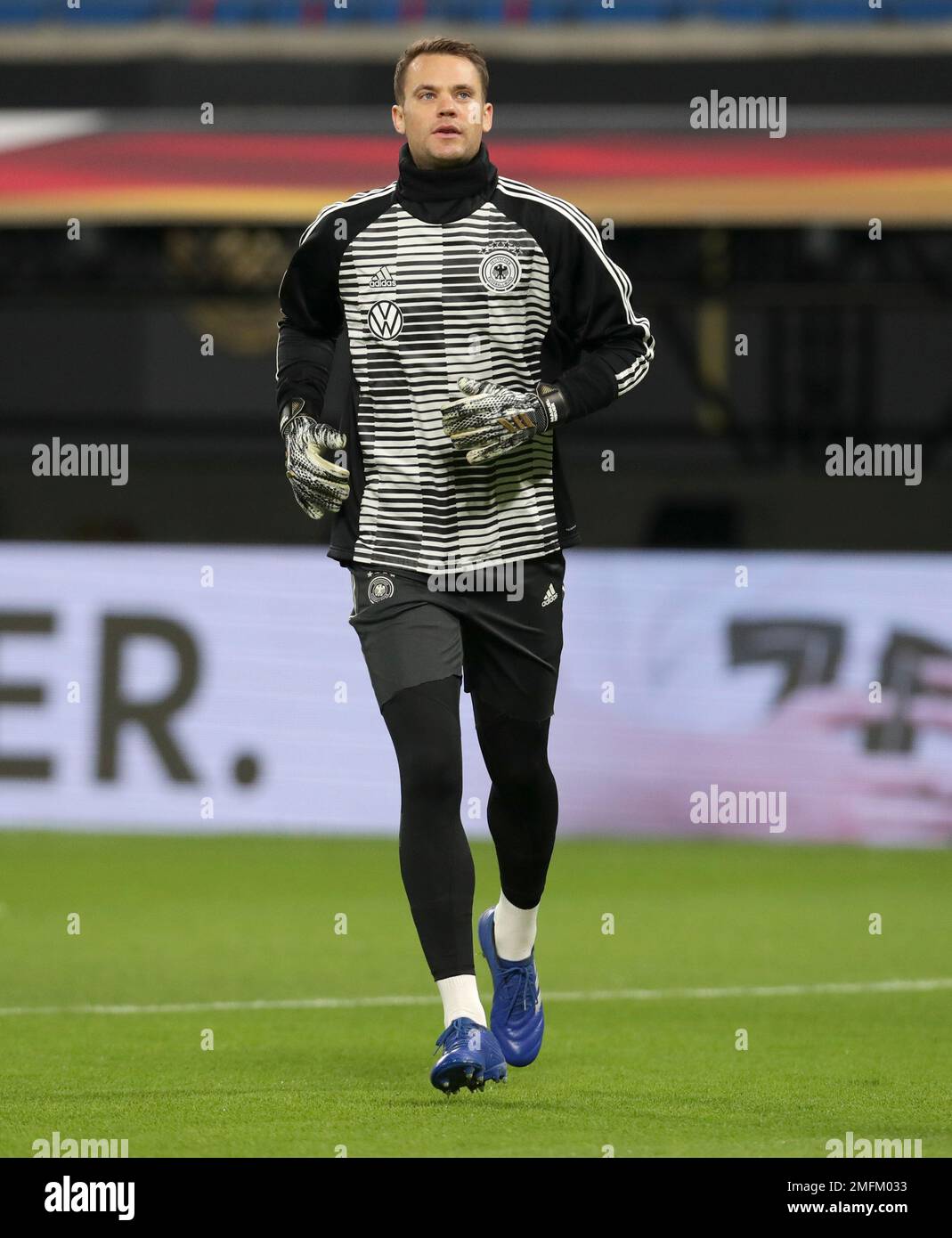 Germany's goalkeeper Manuel Neuer warms up ahead of the UEFA Nations ...