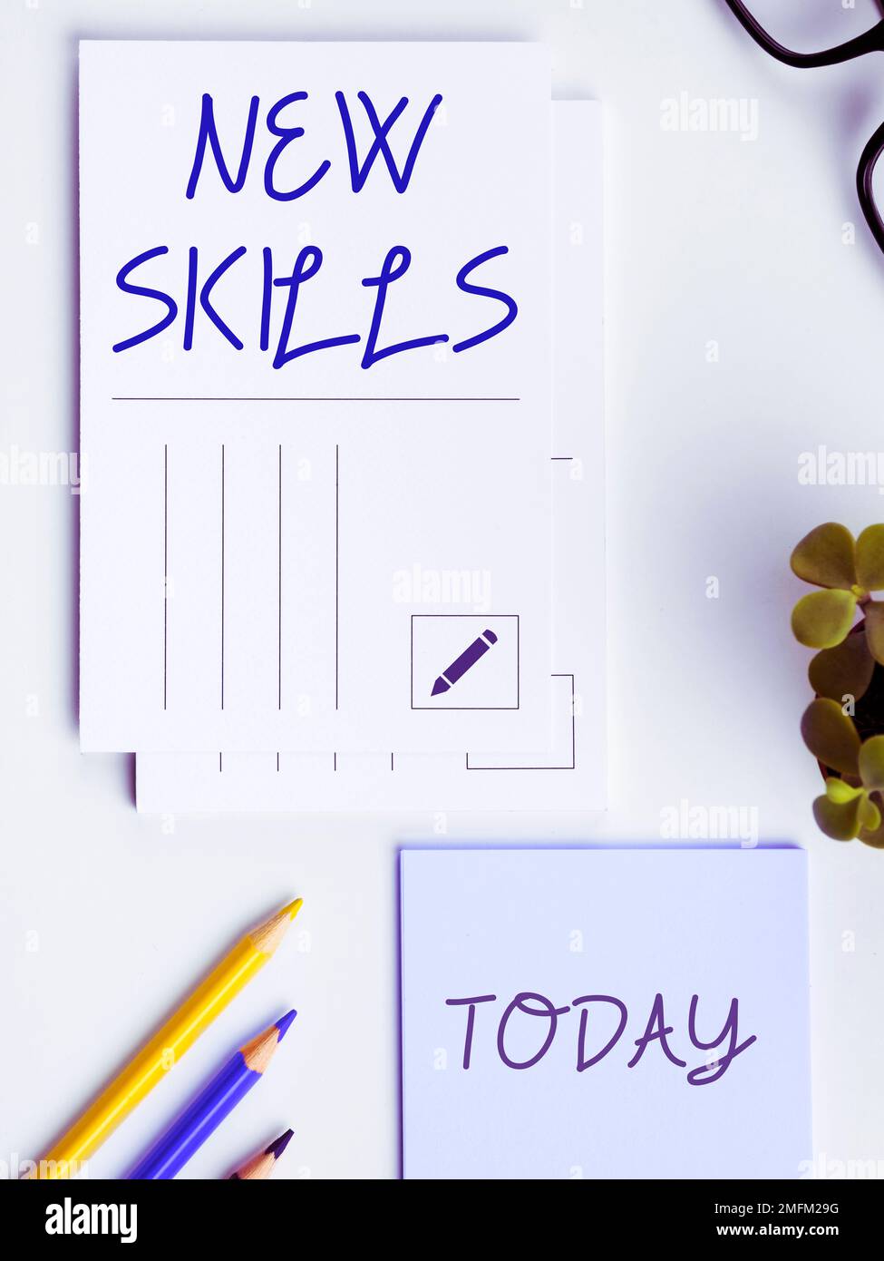 Text caption presenting New Skills. Business showcase Recently Acquired ...