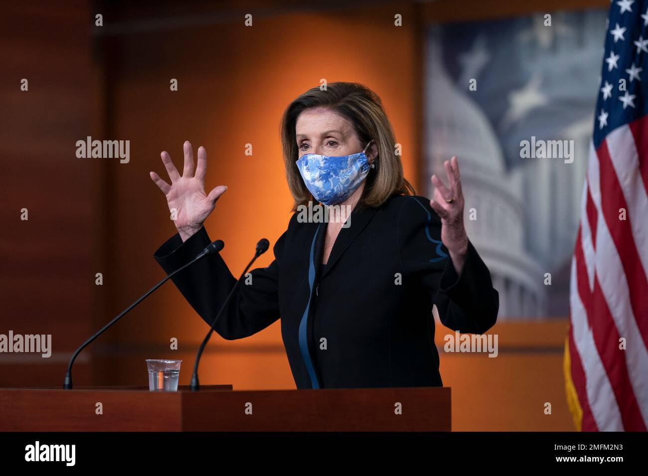 Speaker of the House Nancy Pelosi, D-Calif., meets with reporters on ...