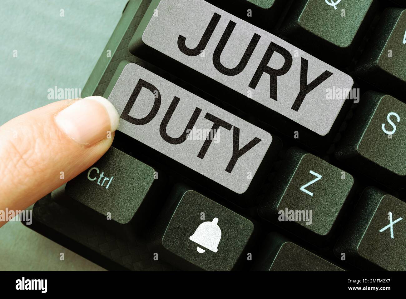 Conceptual caption Jury Duty. Concept meaning obligation or a period of ...