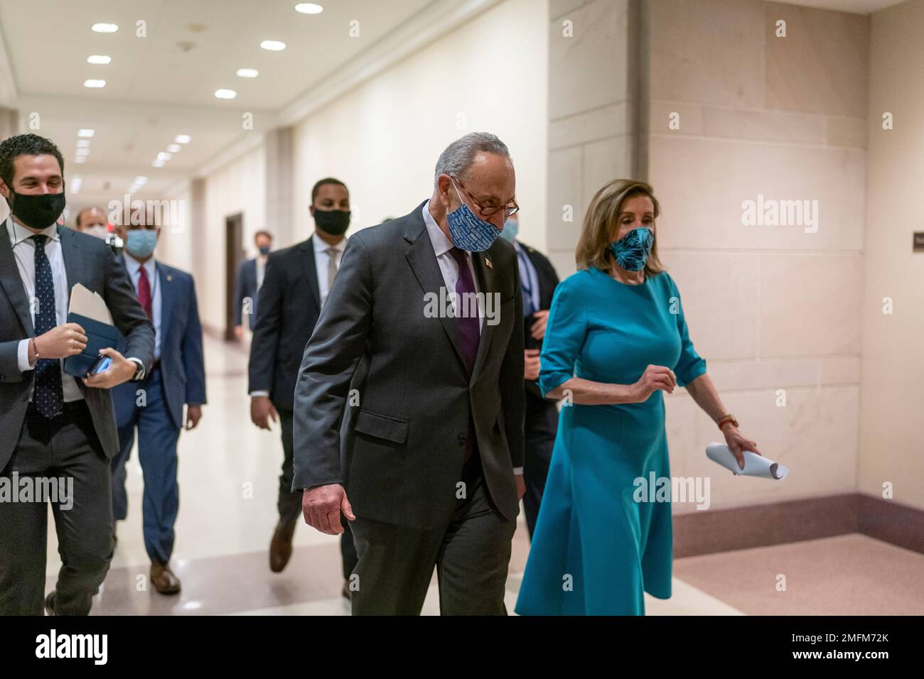 Speaker of the House Nancy Pelosi, D-Calif., and Senate Minority Leader ...