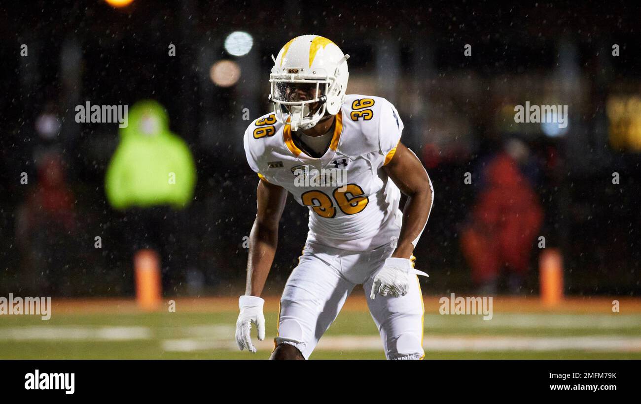 Kent State cornerback Jeremiah Salaam (36) in action against the ...