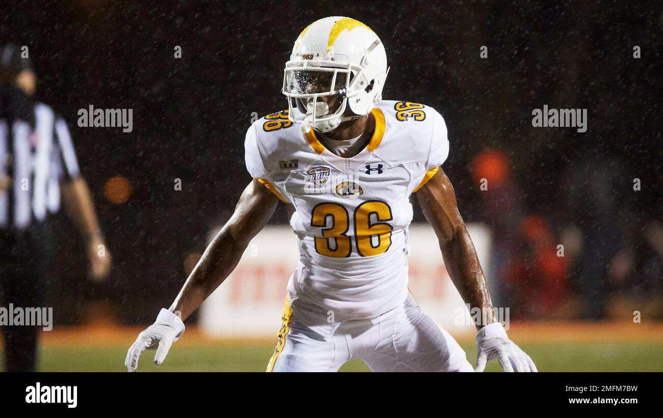 Kent State cornerback Jeremiah Salaam (36) in action against the ...