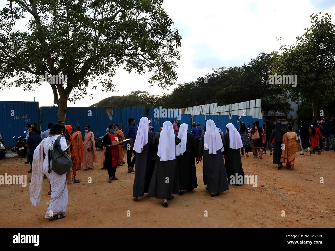 Indian Christian nuns leave after participating in a demonstration ...