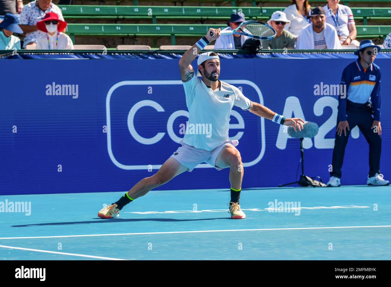 Jordan Thompson of Australia in action during Day 3 of the Kooyong ...
