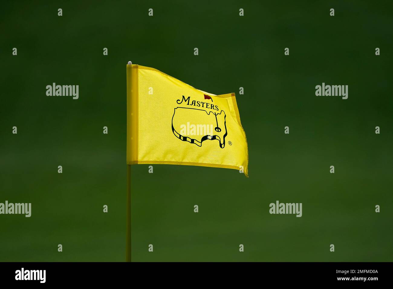 Augusta National Golf Course Masters pin flag during a practice round ...