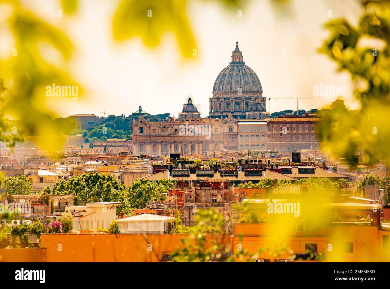 Basilica of Saint Peter.Panoramic view of St. Peters Basilica in the ...
