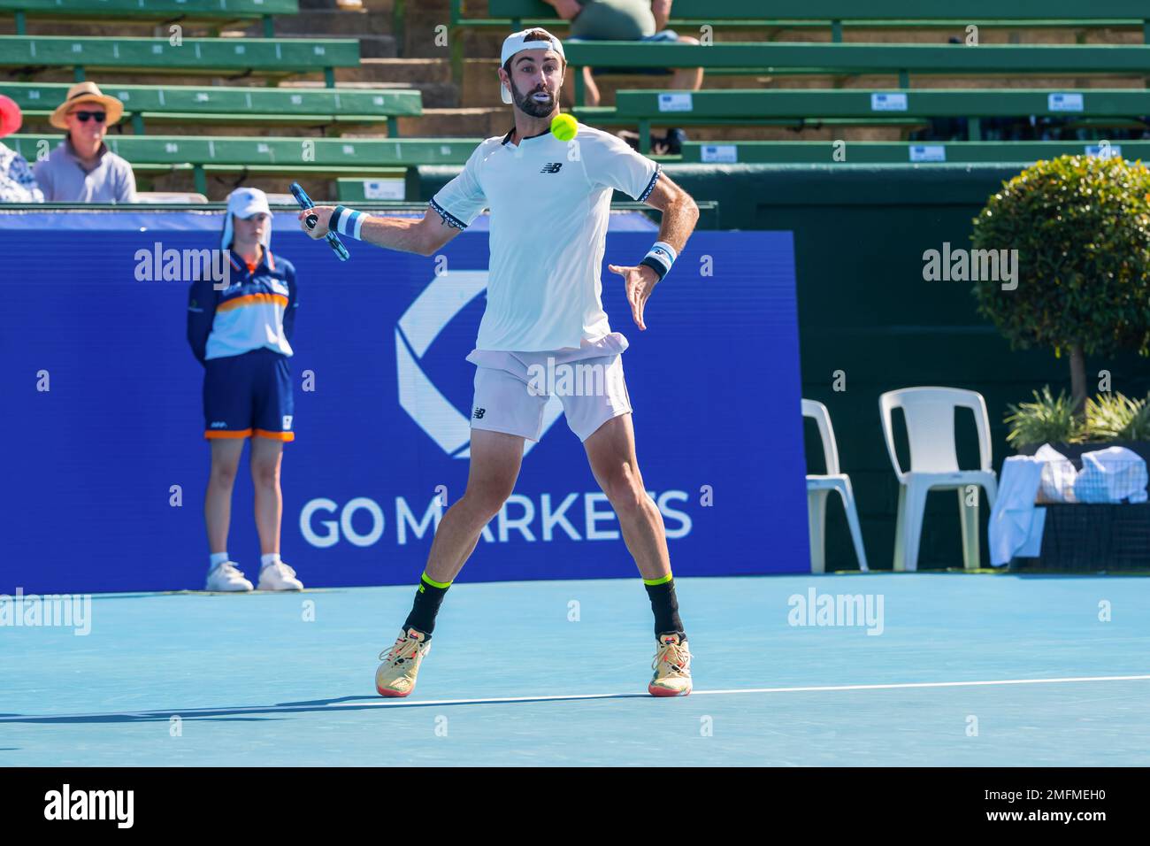 Jordan Thompson of Australia in action during Day 3 of the Kooyong ...
