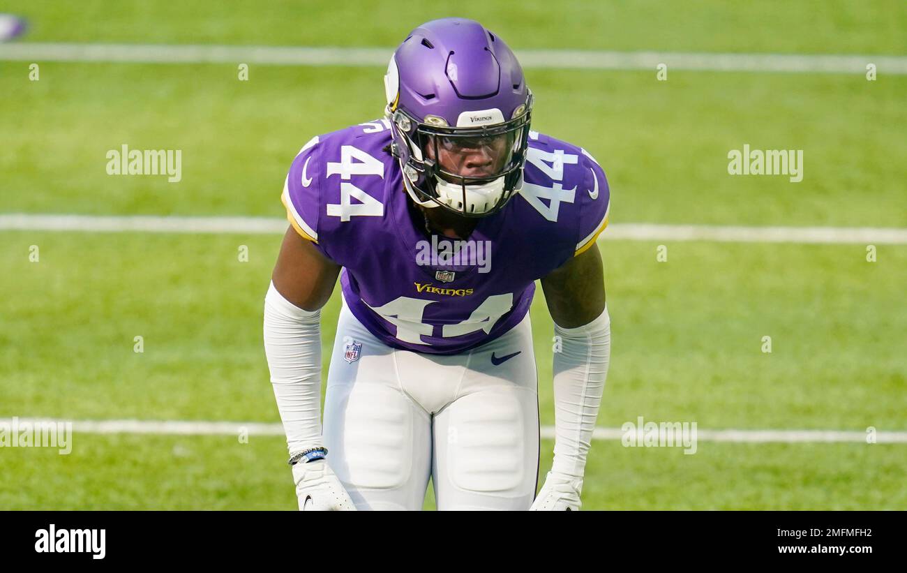 Minnesota Vikings safety Josh Metellus (44) lines up during an NFL ...