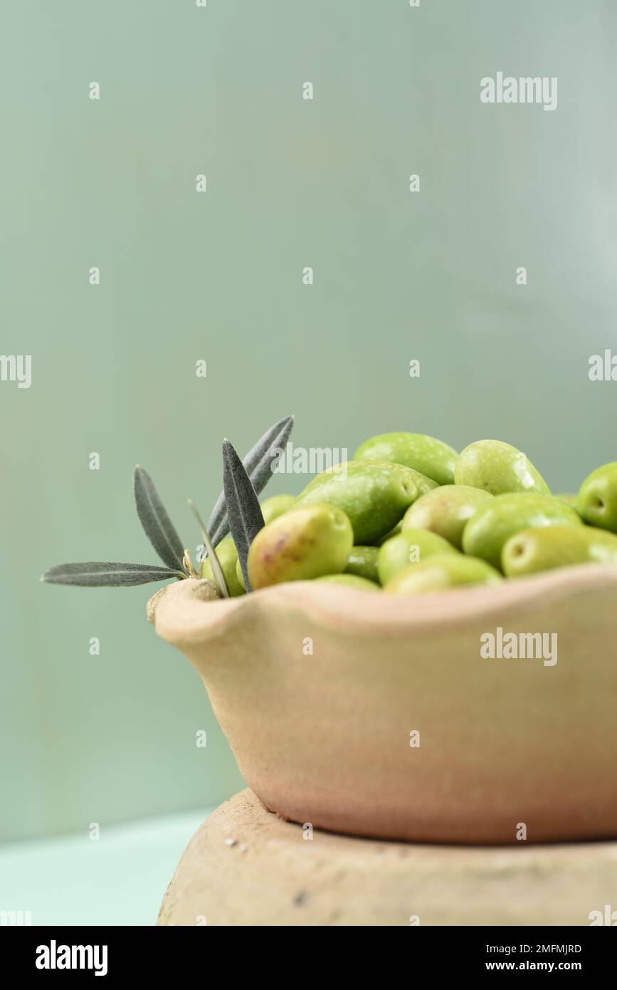 green raw olive fruit Stock Photo - Alamy
