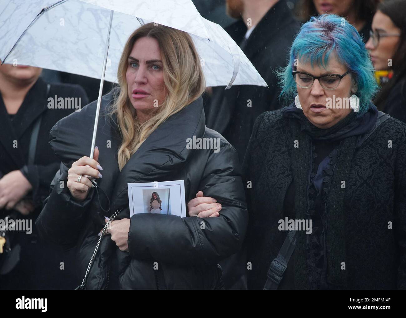 Mourners leave the funeral service of Elle Edwards at St Nicholas's ...
