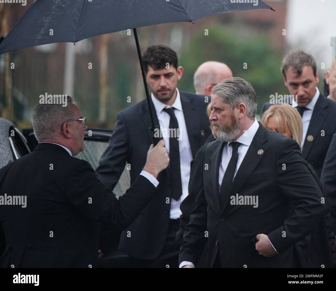 Tim Edwards, the father of Elle Edwards, leave St Nicholas's Church in ...