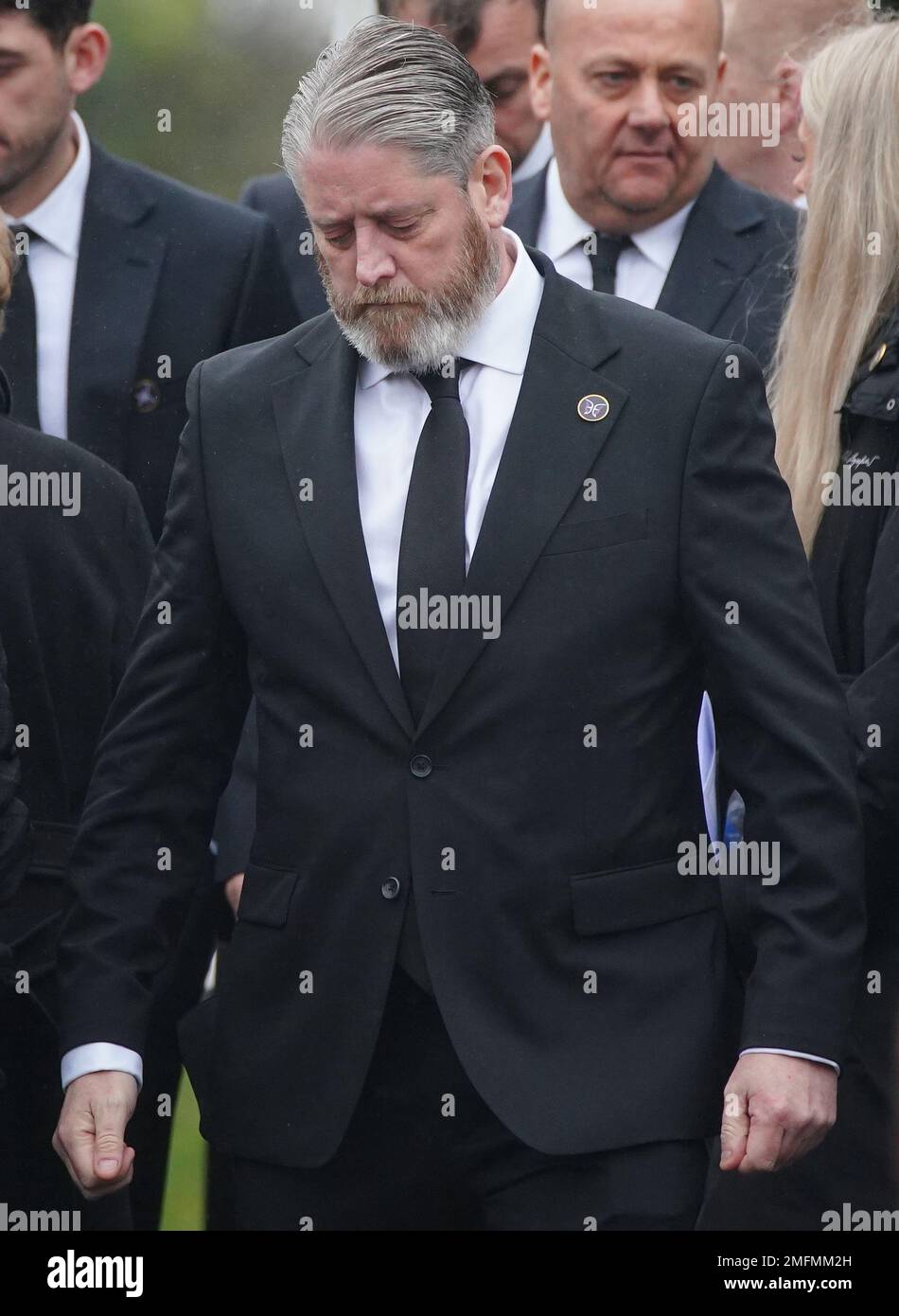 Tim Edwards, the father of Elle Edwards, leave St Nicholas's Church in ...