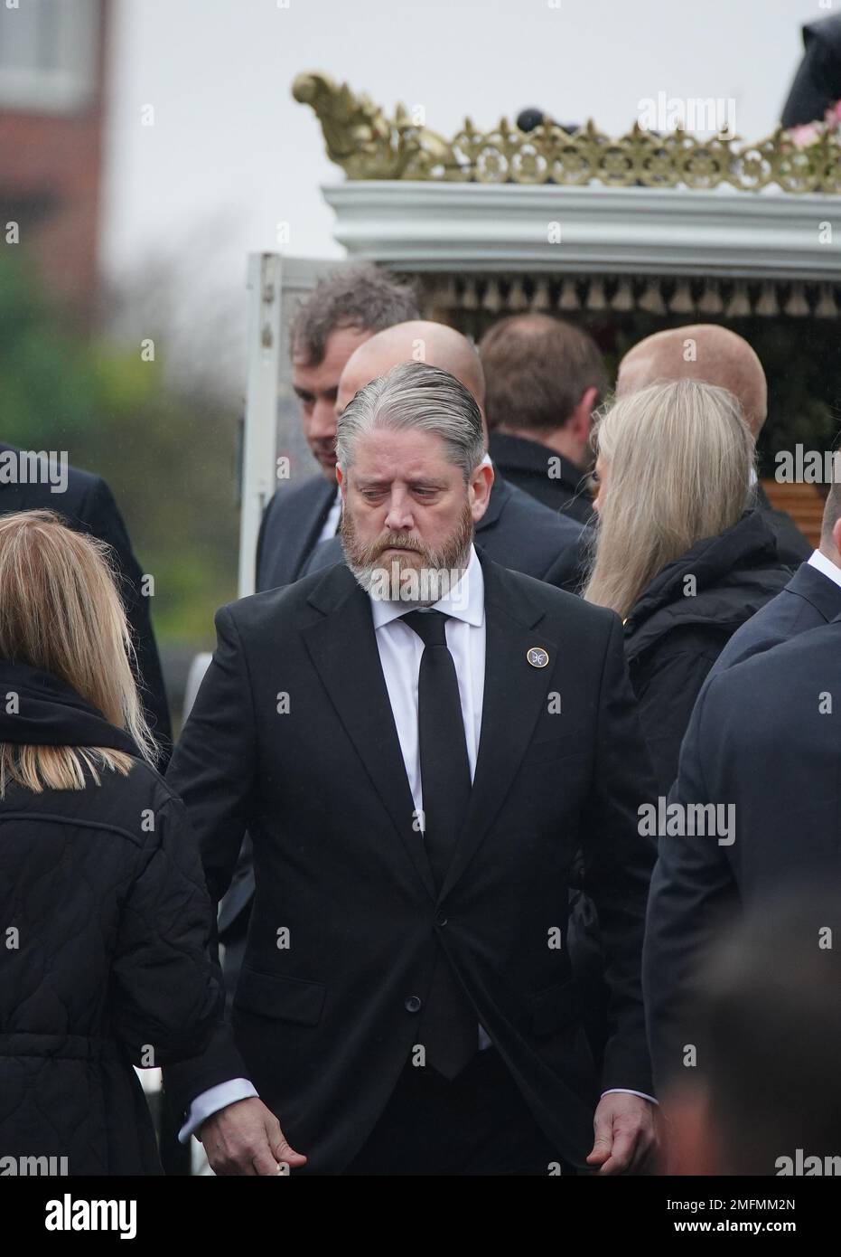 Tim Edwards, the father of Elle Edwards, leave St Nicholas's Church in ...