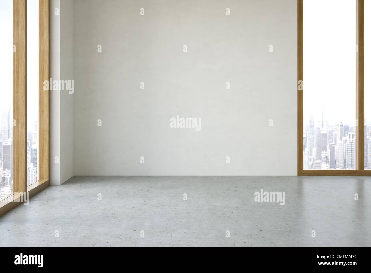 Modern style conceptual interior empty room 3 d illustration Stock ...