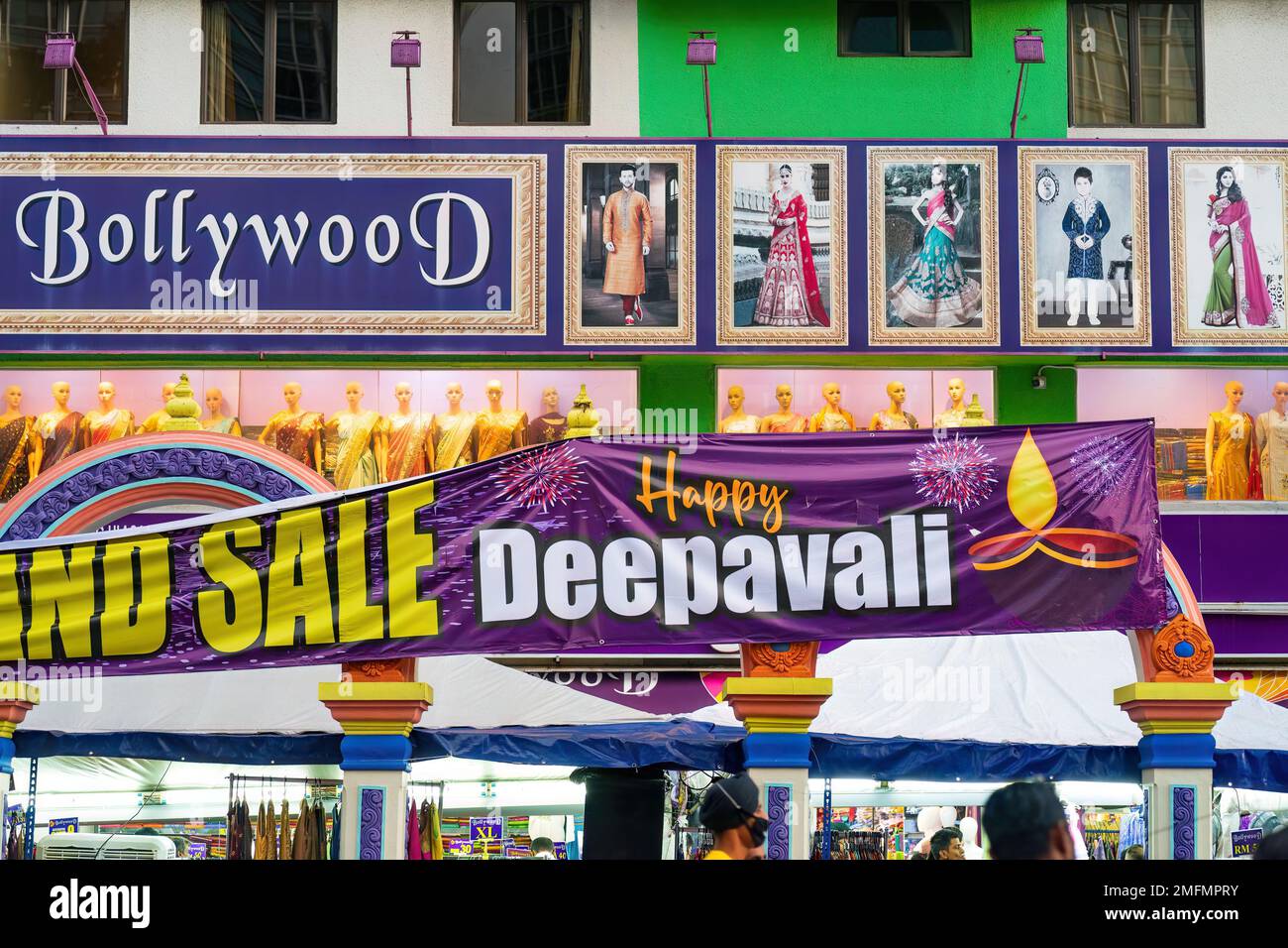 Brickfields, Malaysia - Oct 22, 2022 Happy Deepavali banner at the ...