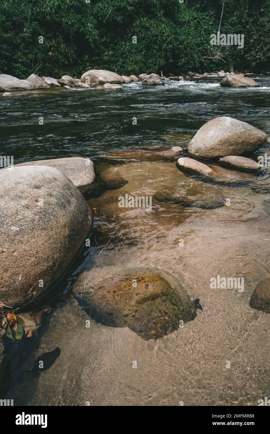 River flowing slowly at Sungai Kampar, Gopeng, Perak Stock Photo - Alamy