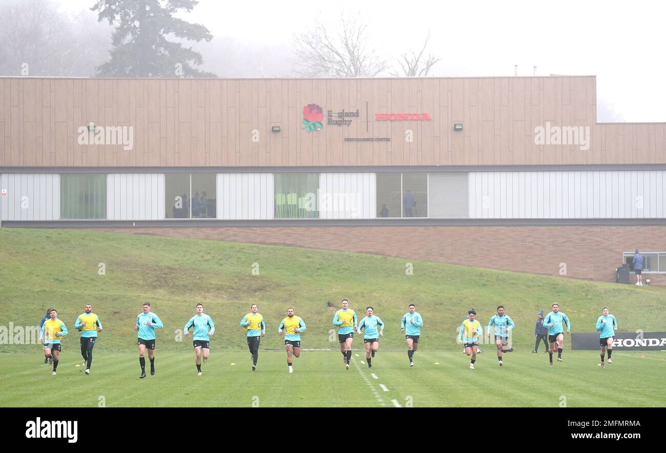 England players during a training session at the Honda England Rugby ...