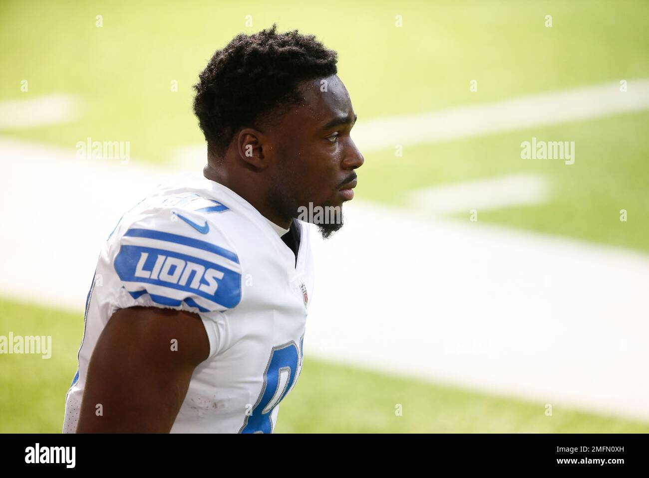 Detroit Lions wide receiver Quintez Cephus warms up before an NFL ...