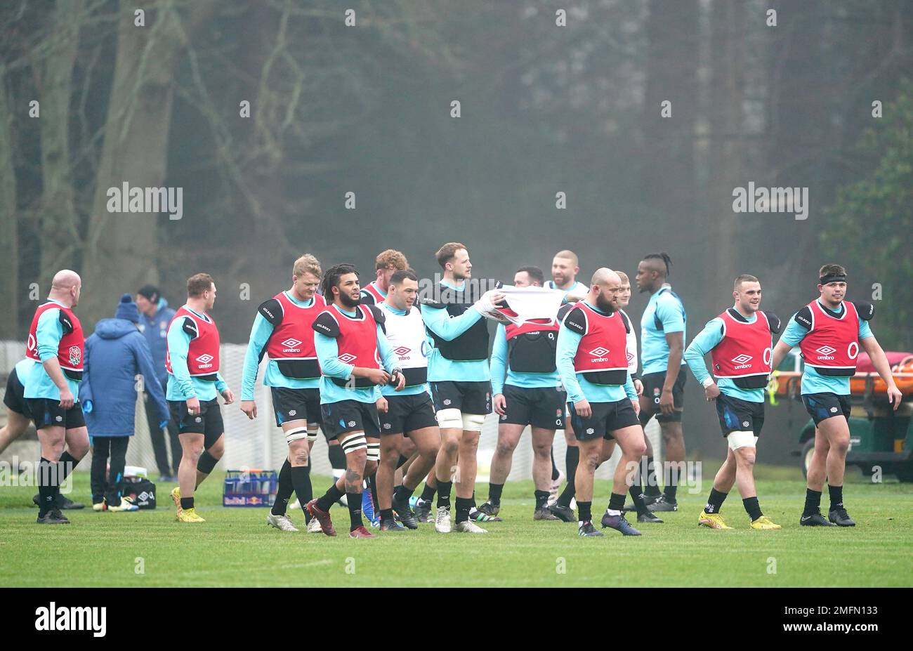 England players during a training session at the Honda England Rugby ...