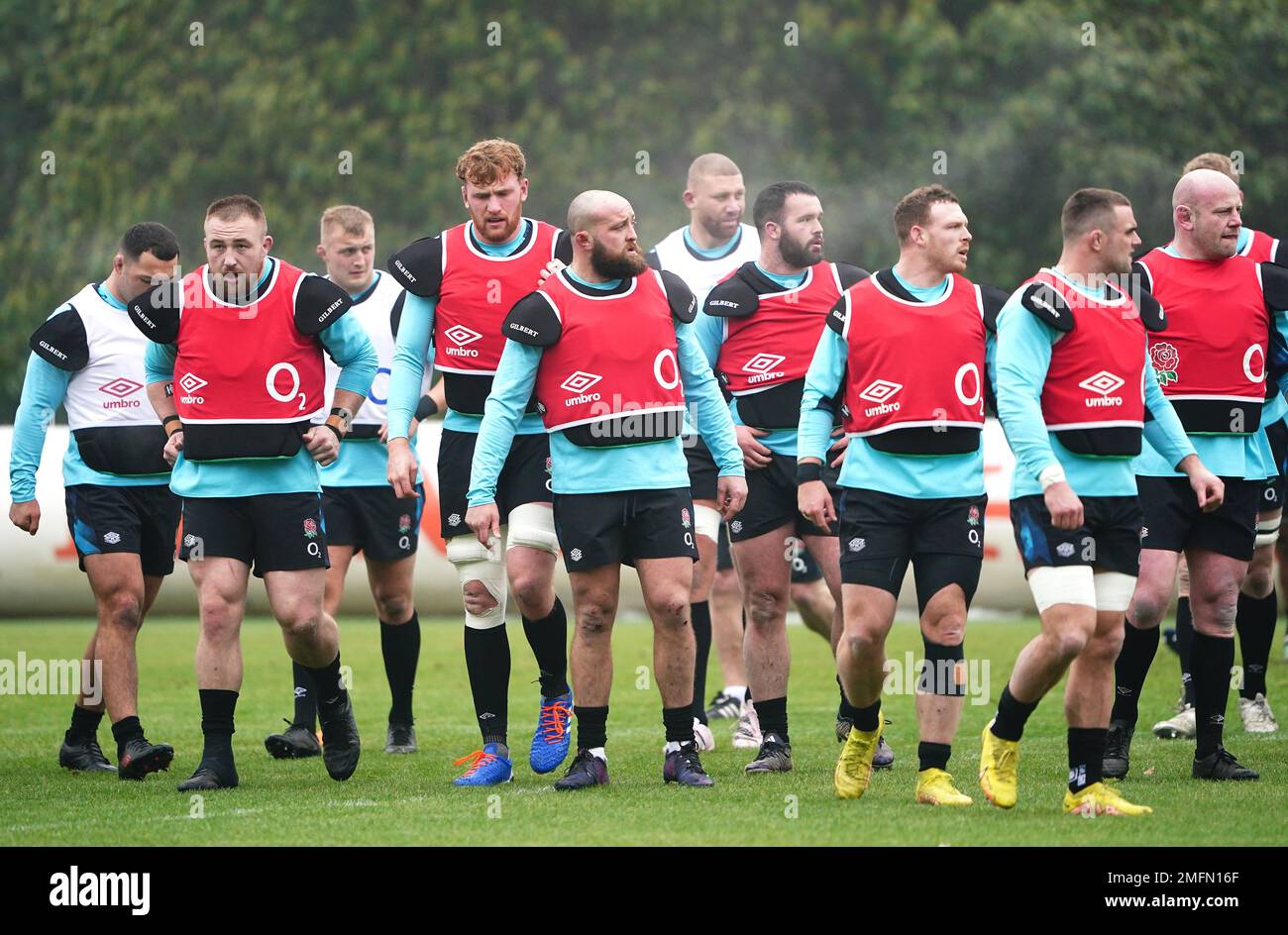 England players during a training session at the Honda England Rugby ...
