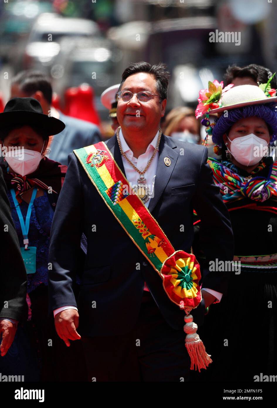Bolivia's new President Luis Arce leaves the Congress on his ...