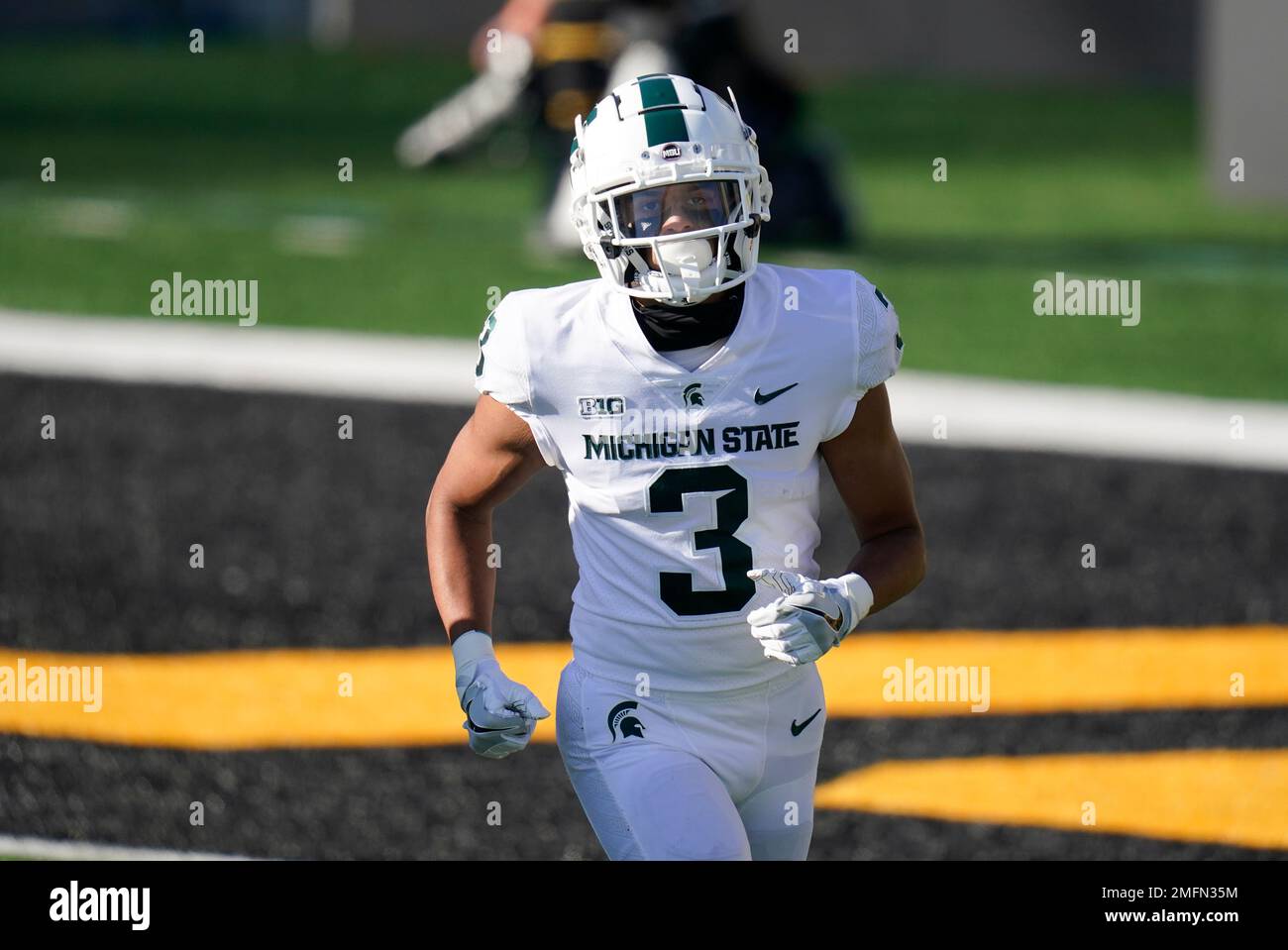 Michigan State wide receiver Terry Lockett Jr. runs on the field during ...