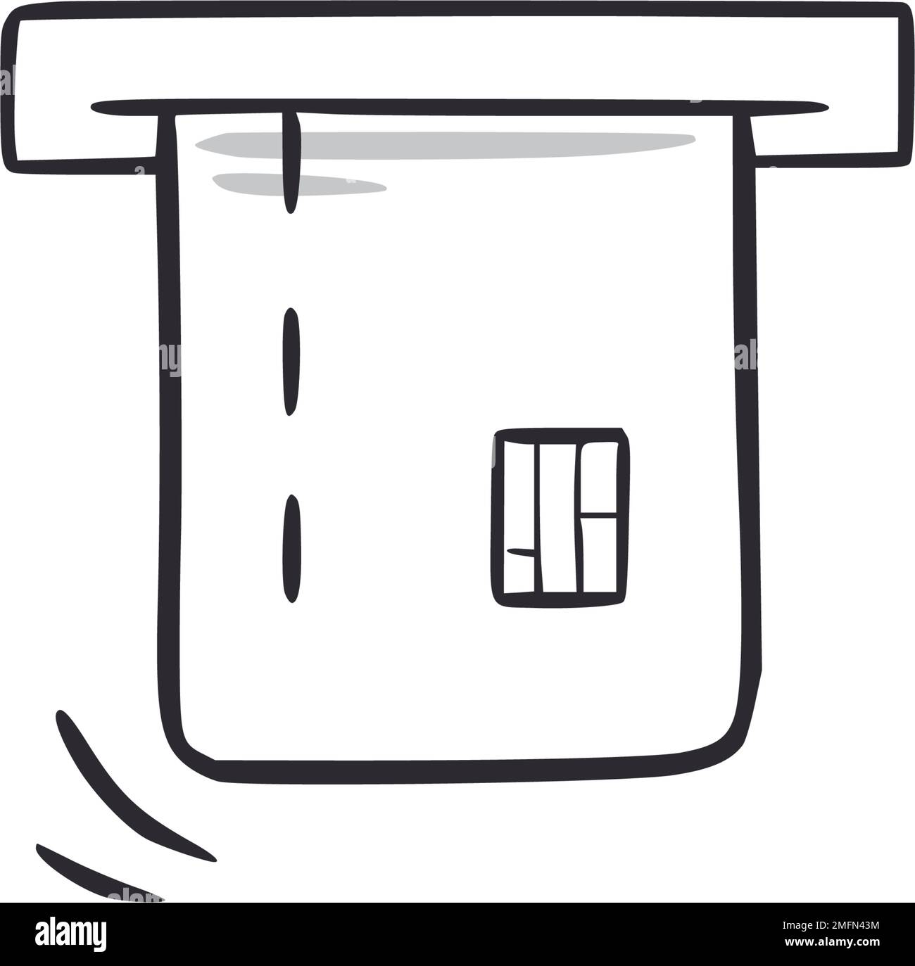 Atm bank payment doodle. Bank card hand drawn sketch style icon. Money ...