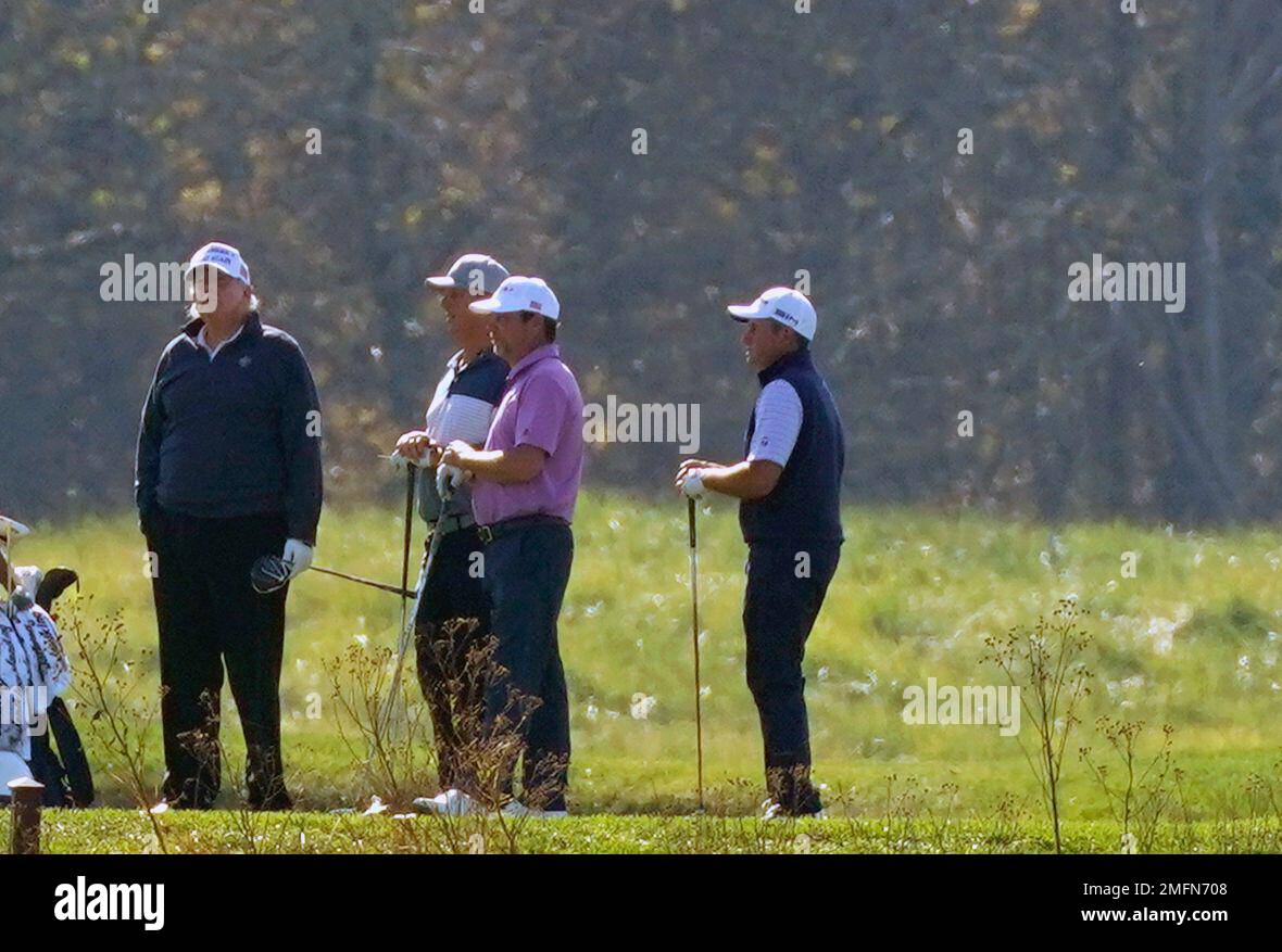 President Donald Trump participates in a round of golf at the Trump ...