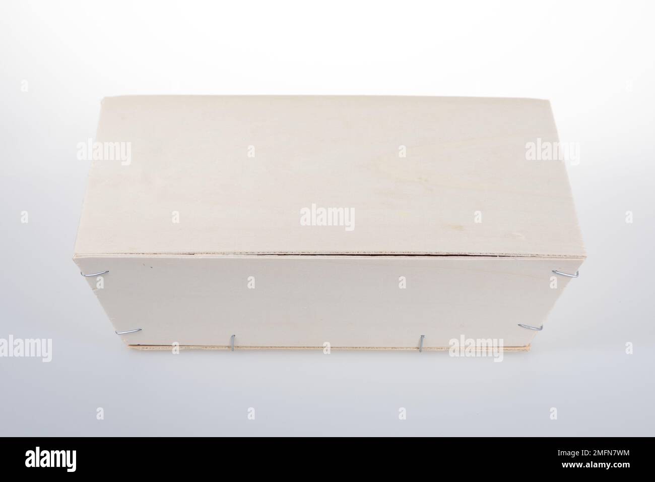 wooden empty box crate in wood container isolated on white background ...