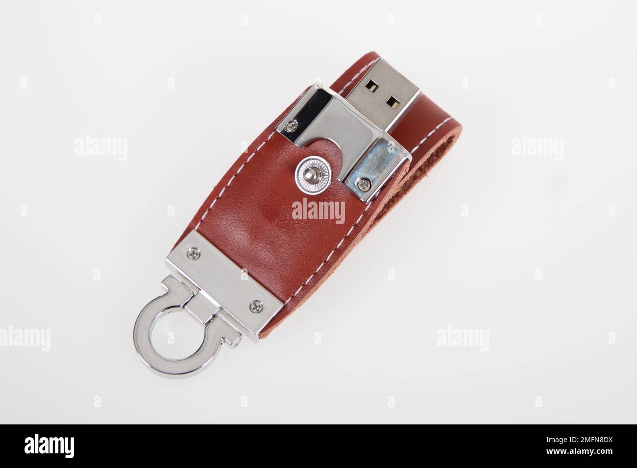 USB devices key flash drive for data storage made of leather and metal ...