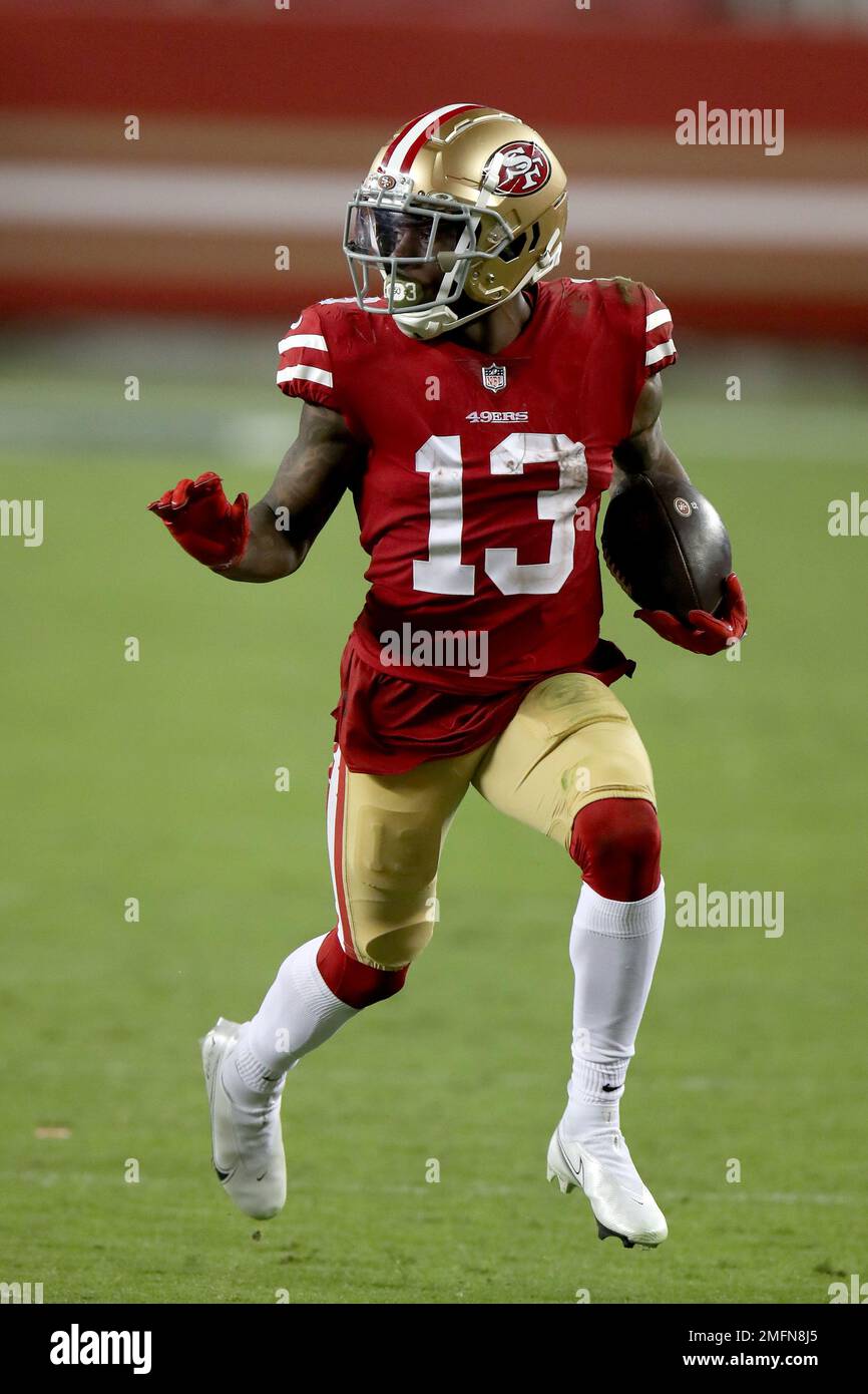 San Francisco 49ers wide receiver Richie James (13) in action during an ...