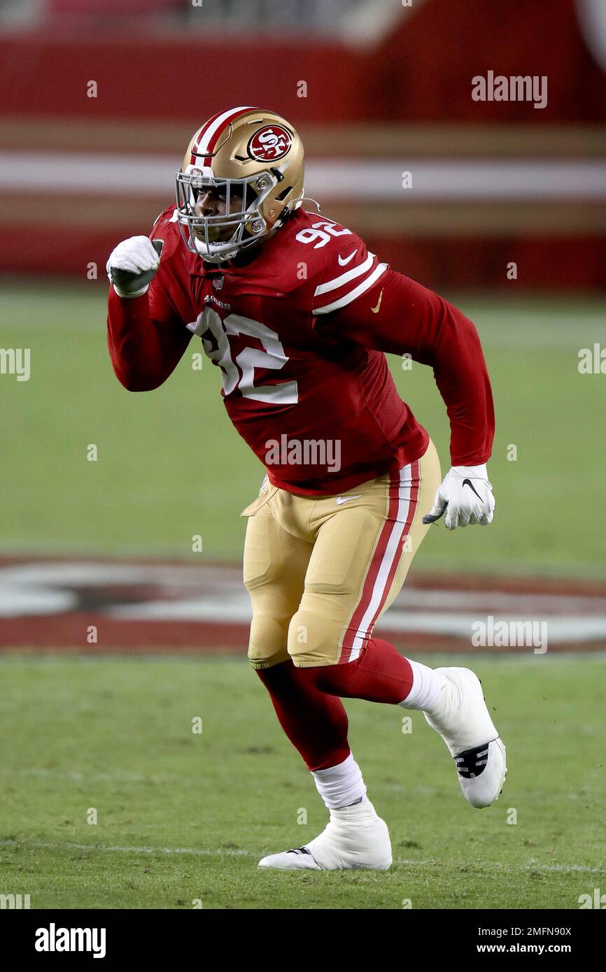 San Francisco 49ers defensive end Kerry Hyder Jr. (92) in action during ...