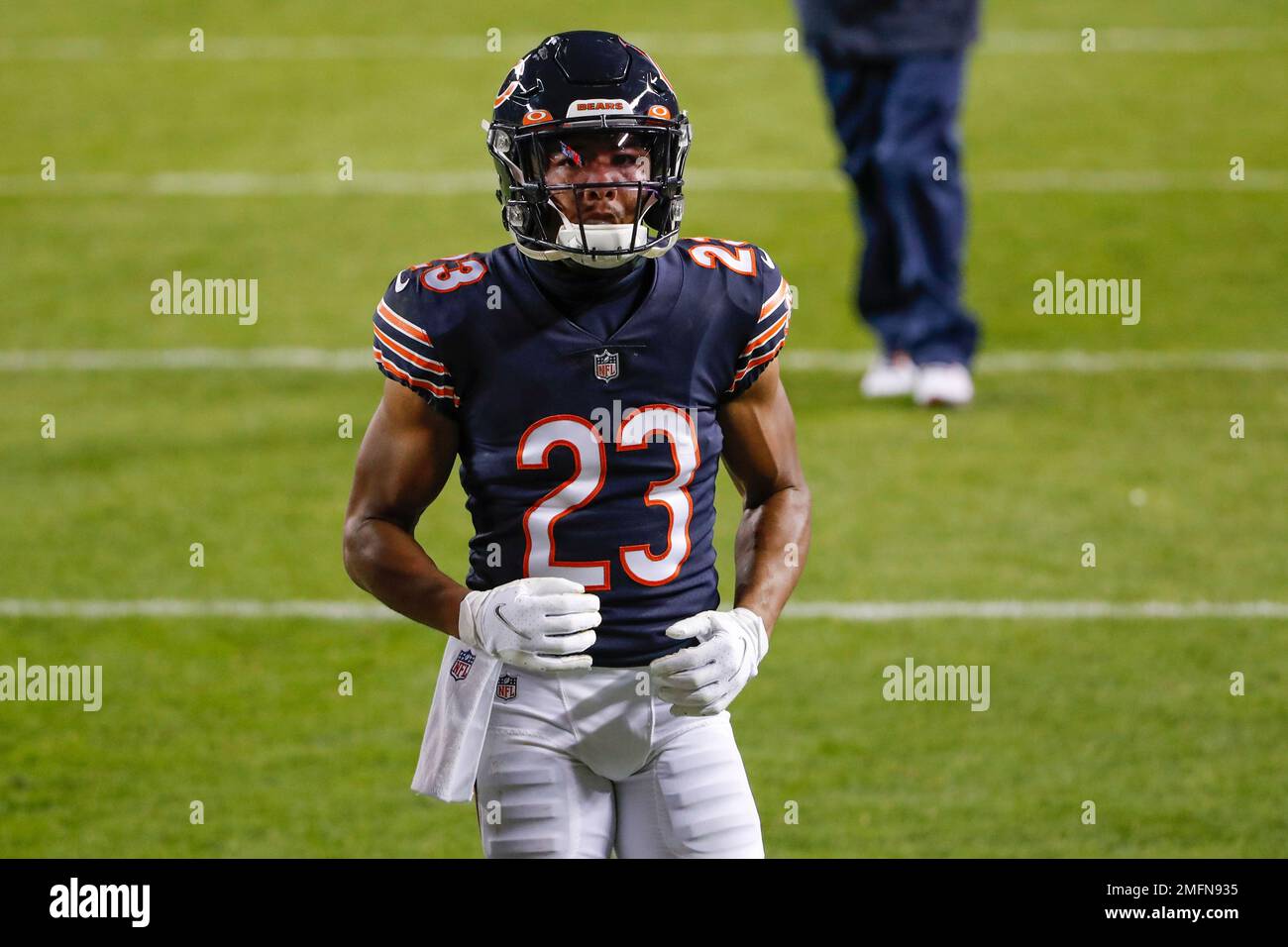 Chicago Bears cornerback Kyle Fuller (23) walks off the field after an ...