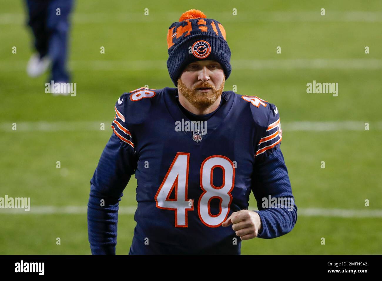 Chicago Bears long snapper Patrick Scales (48) walks off the field ...