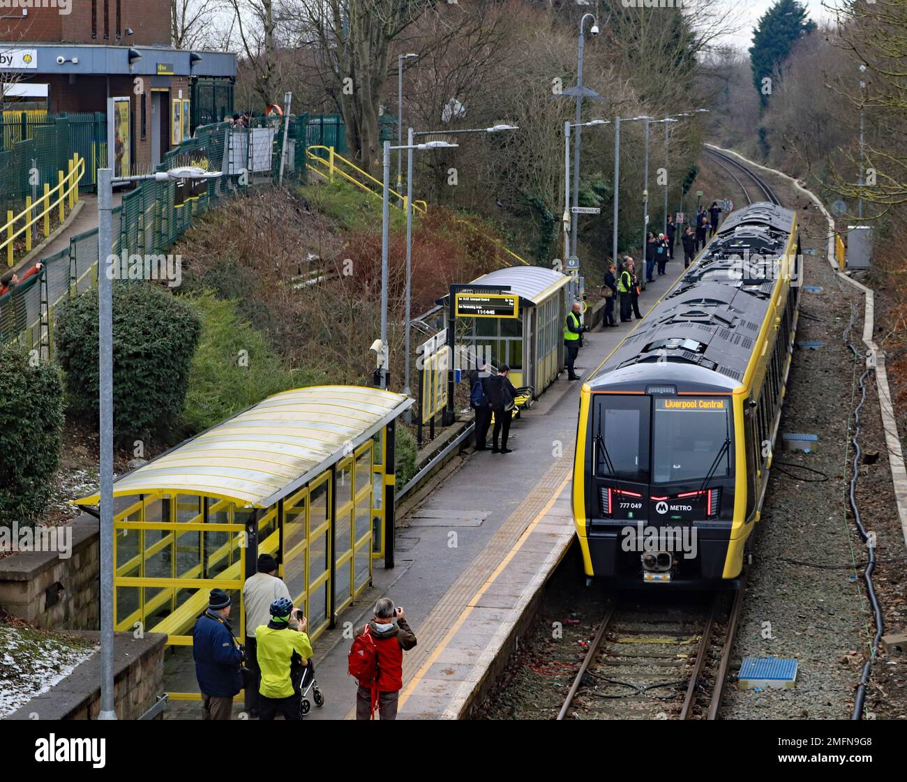 The first use in passenger carrying service of one of the new trains ...