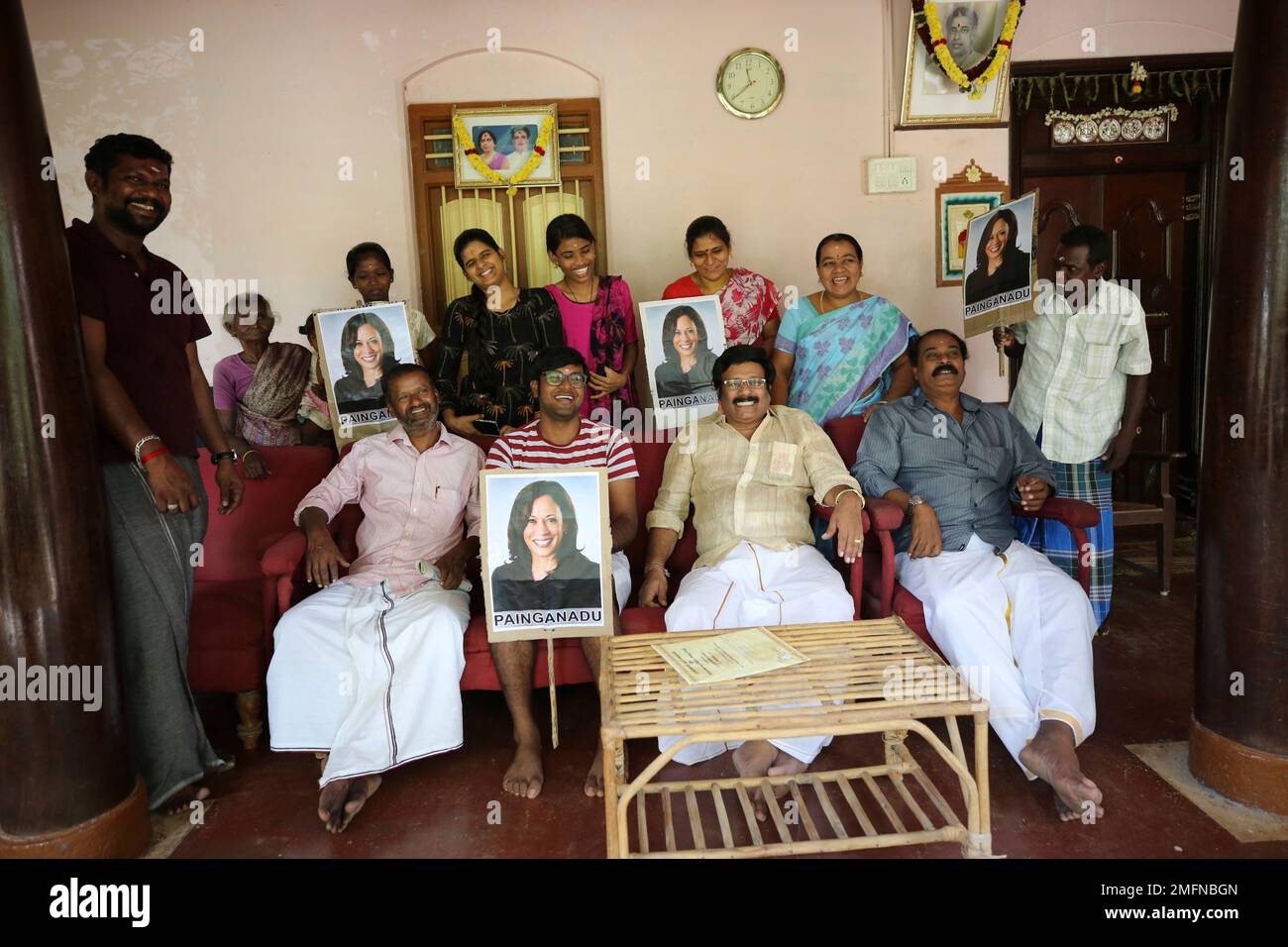 Members of the Vandayar family pose for a photograph at their ancestral ...