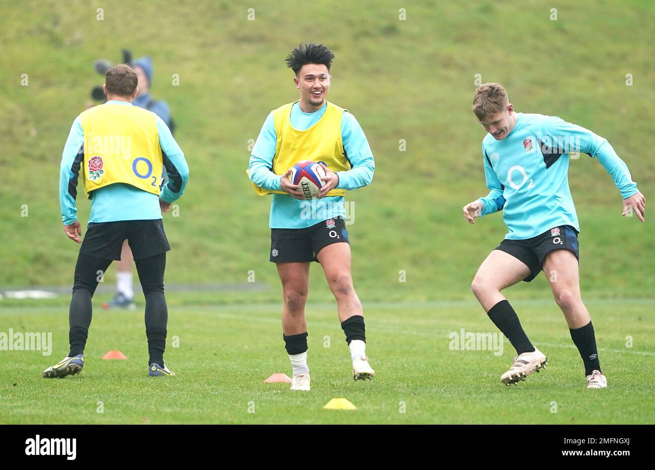 England's Marcus Smith (centre) during a training session at the Honda ...