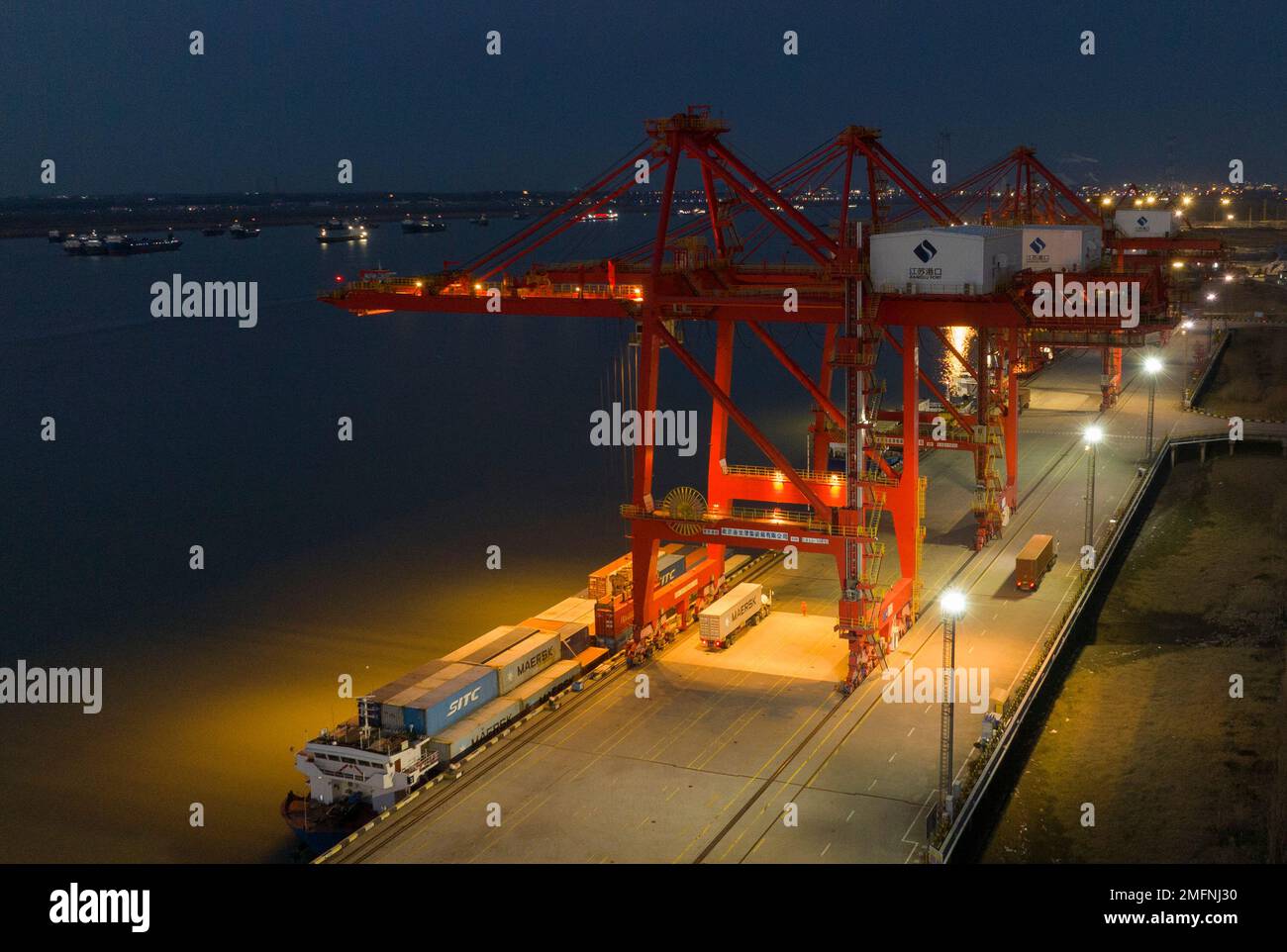 NANJING, CHINA - JANUARY 25, 2023 - Photo taken by drone on Jan 25 ...