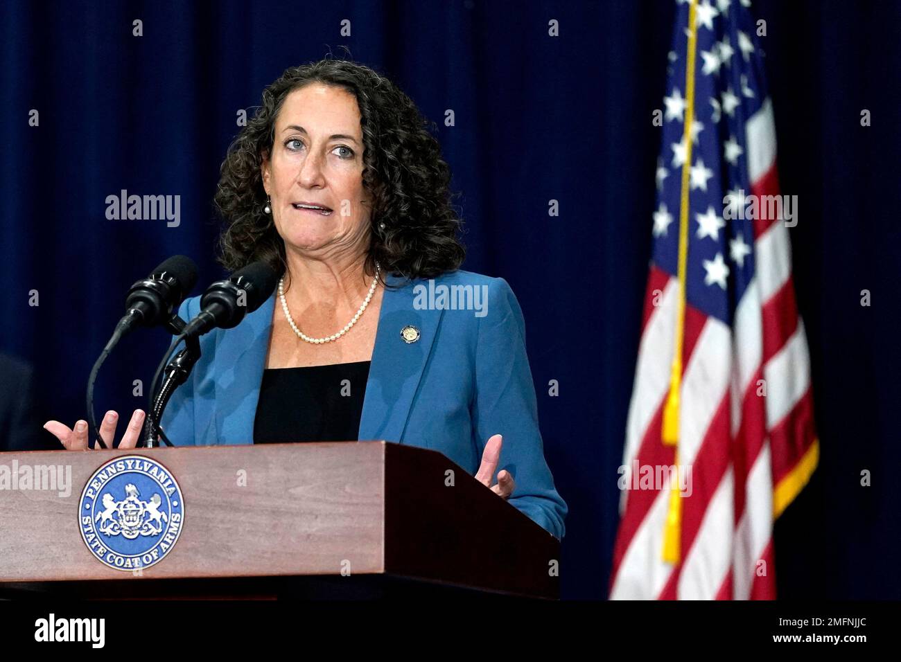 Pennsylvania Secretary of State Kathy Boockvar speaks during a news ...