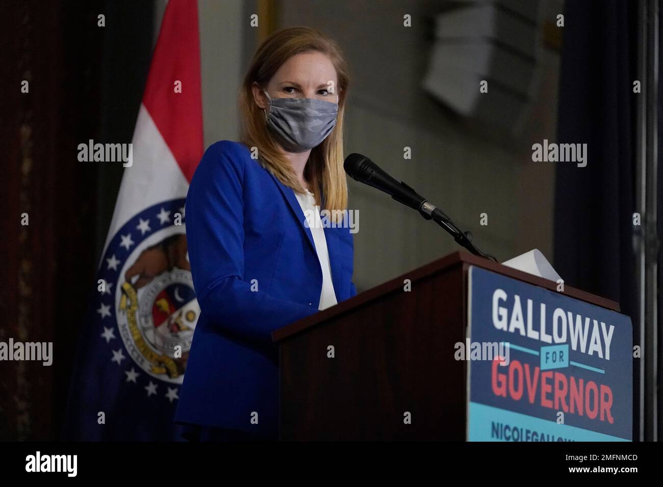 Missouri Auditor Nicole Galloway delivers a concession speech Tuesday ...